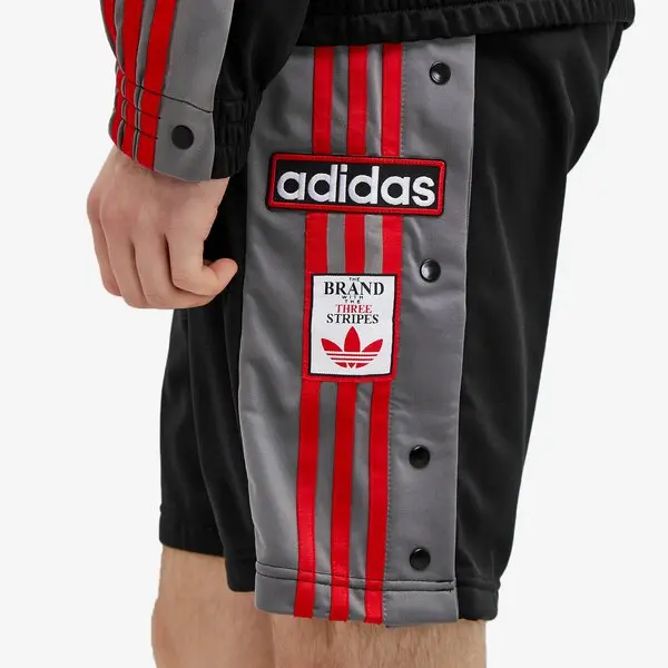 Adidas Adibreak Shorts In Black/Grey Four/Better Scarlet - 35% Off